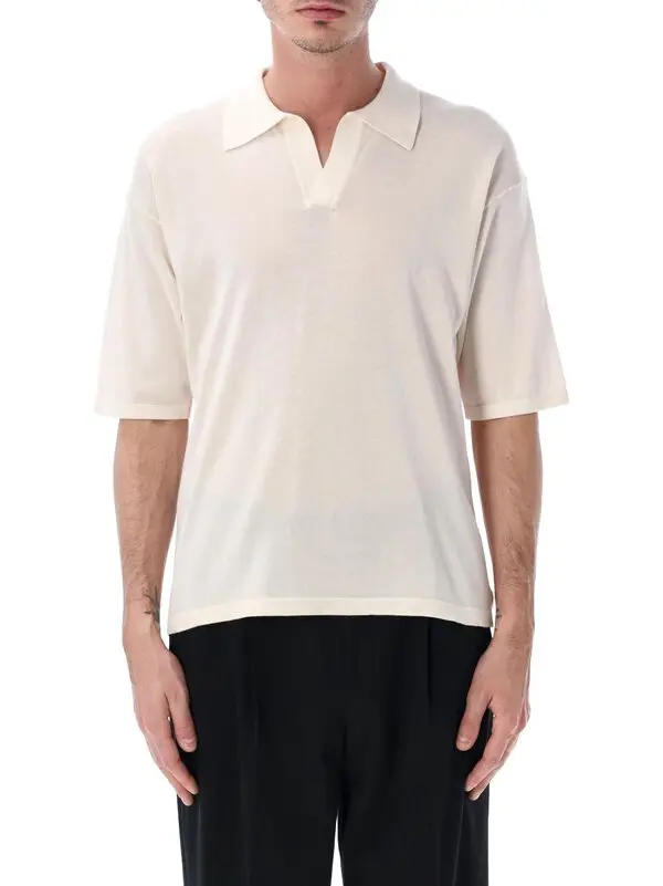 ROBERTO COLLINA Cotton Polo Shirt - Beige