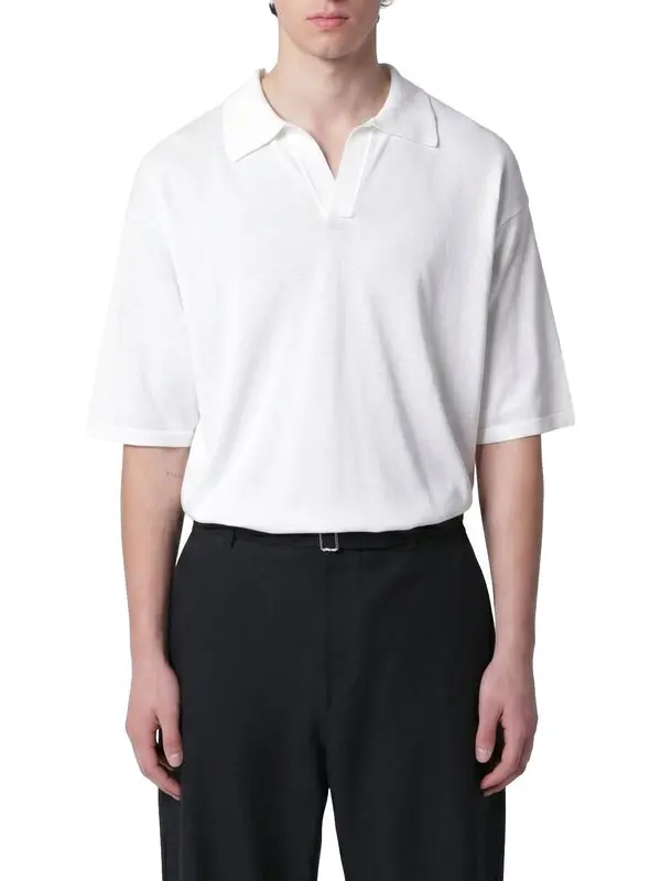 ROBERTO COLLINA Cotton Polo Shirt - White