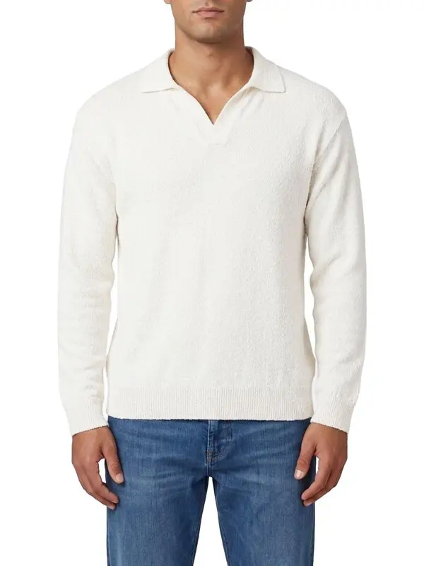 ROBERTO COLLINA Cotton Knit Polo Shirt - Ecru
