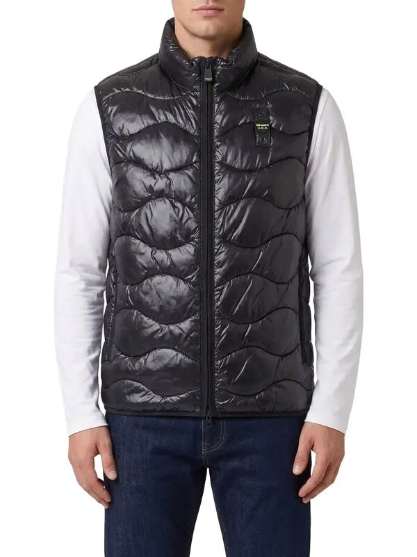 BLAUER. Quilted Vest - Black