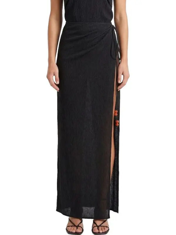 Magda Butrym Stretch Jersey Wrap Skirt - Black