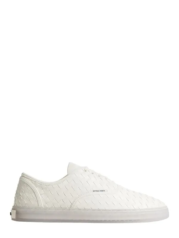Bottega Veneta Serena Intrecciato Leather Sneakers - Alabaster