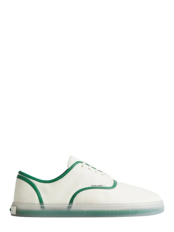 Bottega Veneta Serena Lace-up Sneakers - Alabaster/grass Green