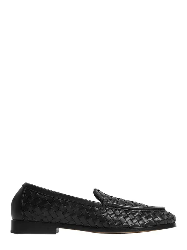Bottega Veneta Intrecciato Leather Loafer - Black