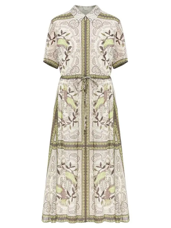 Tory Burch Patterned Midi-length Dress - White