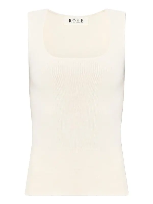 RÓHE Fitted Knit Top - Cream