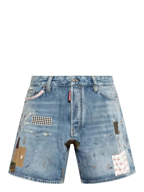 Dsquared2 Boxer’ Denim Shorts - Blue