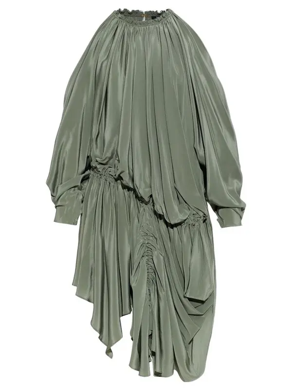 Balmain Sleeveless Silk Dress - Green
