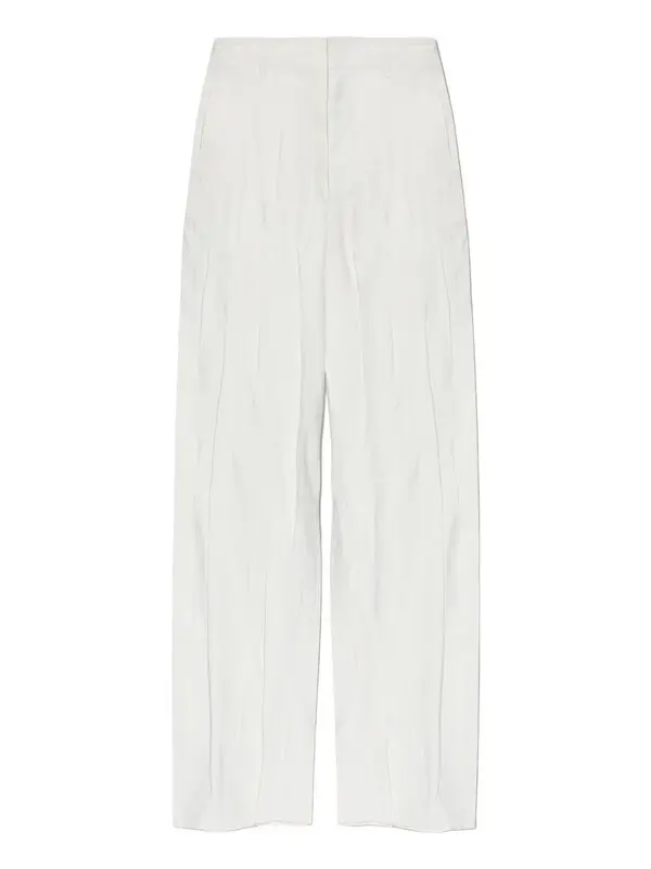 LEMAIRE Crinkled-effect Trousers - White
