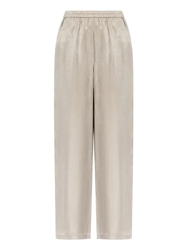 Emporio Armani Wide-leg Trousers - Beige