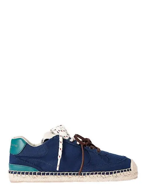 Kurt Geiger Kurt Espadrille Woven Trainers - Navy