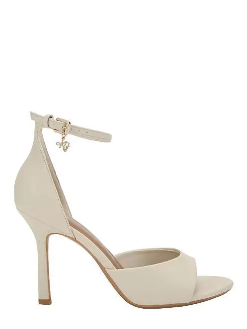 Kurt Geiger Sabrina Faux-leather Heeled Sandals - Bone