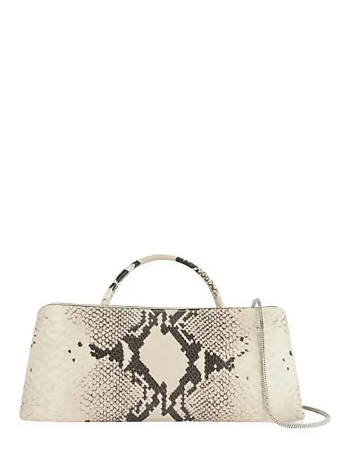 VERAFIED Croc Embossed Leather Clutch - Phython