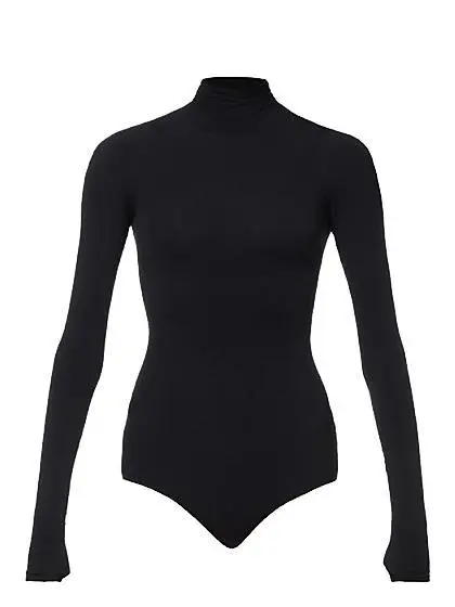 Commando Ballet Thumbhole-detail Stretch-woven Body - Black