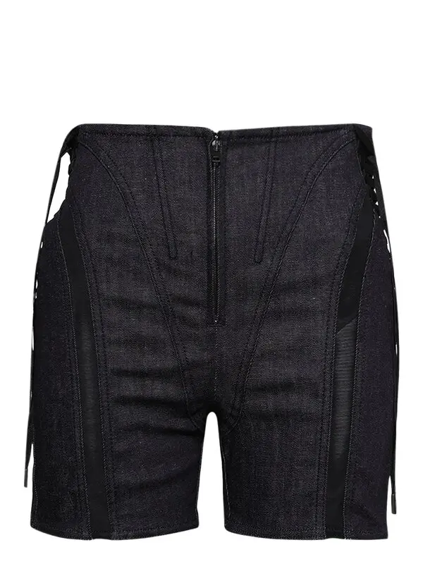 MUGLER Raw Shorts - Blue