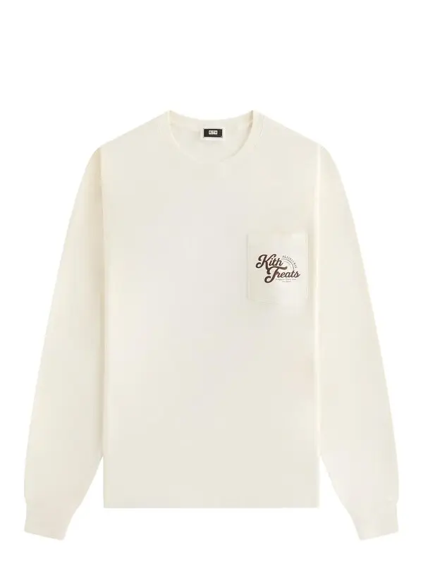 Kith Treats Croissant Long Sleeve Pocket T-shirt - Cream
