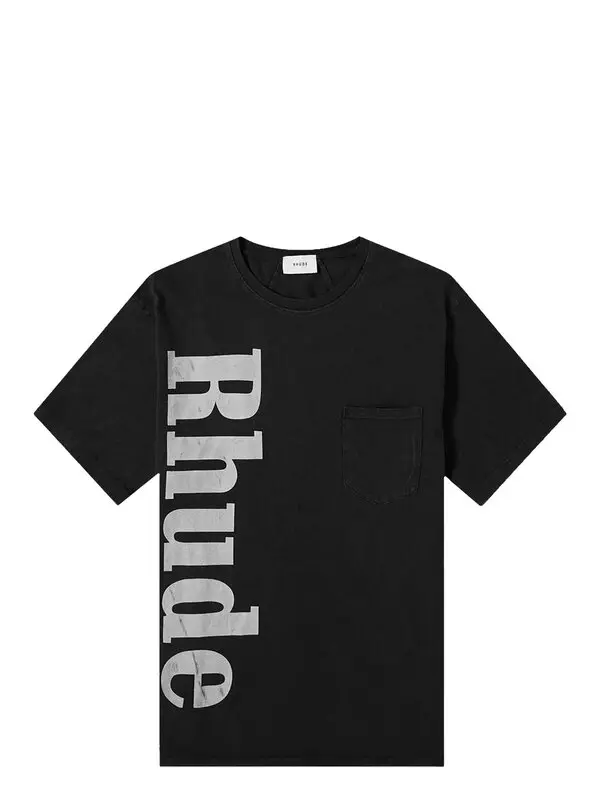 Rhude Logo Pocket Tee - Black