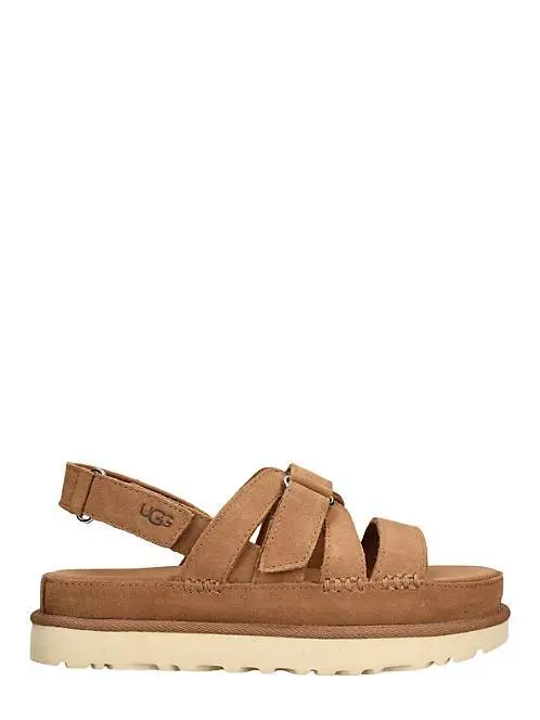 UGG Goldenstar Gleam Suede Sandals - Tan