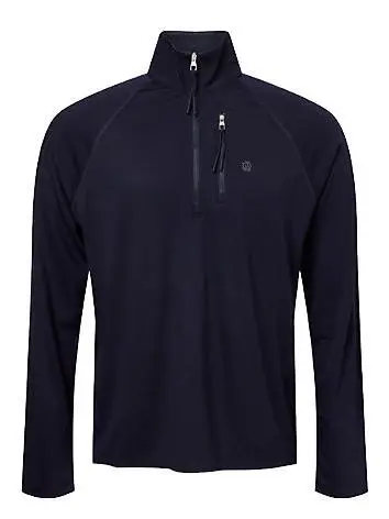 Dunhill Athluxury Quarter-zip Wool Top - House Navy