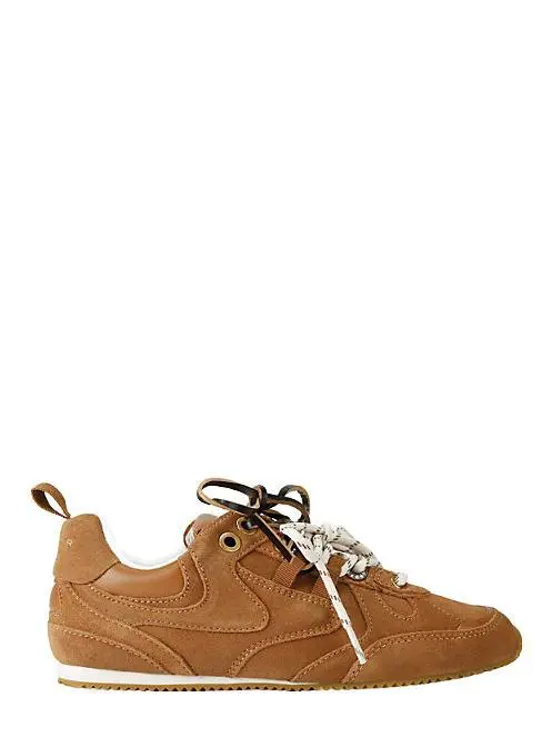 Kurt Geiger K Slim Suede Trainers - Tan