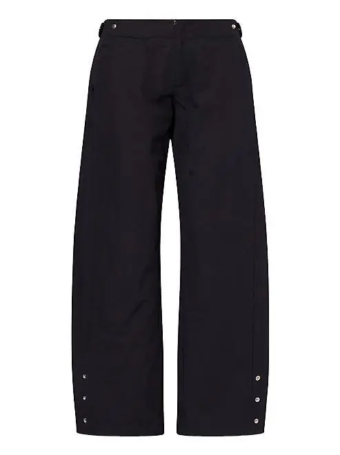PEACHY DEN Jagger Wide-leg Cotton Trousers - Black