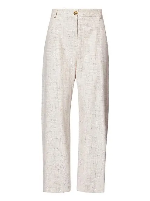 BLAZÉ MILANO Crancy Sorraia Patterned Trousers - Oyster