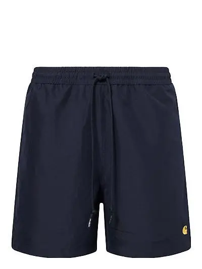 Carhartt Work In Progress Chase Logo Swim Trunks - Dark Navy / Gold