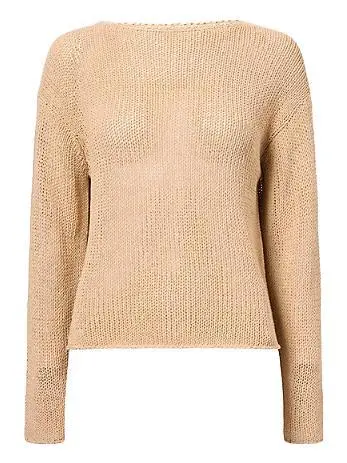Vince Boat-neck Cotton-blend Jumper - Maiz