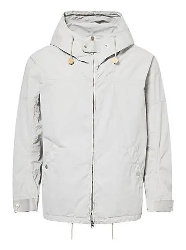Stone Island Micro Brushed S.i. Marina Nylon-tc Parka Jacket - Gravel Grey