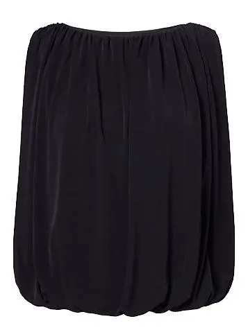 Vince Bubble-hem Cropped Jersey Top - Black