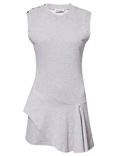 PEACHY DEN Sleeveless Stretch-jersey Skort Dress - Grey