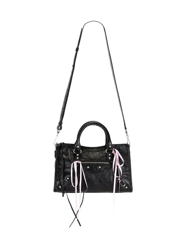 Balenciaga Le City Small Bag - Black & Petal Pink