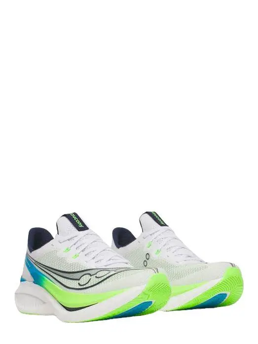 Saucony Endorphin Pro 5 Racing Shoe - White/slime