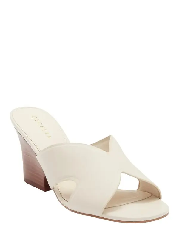 CECILIA NEW YORK Faye Wedge Slide Sandal - Bone
