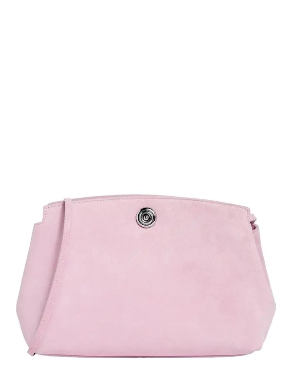 LIFFNER Large Pushlock Suede Clutch - Pink