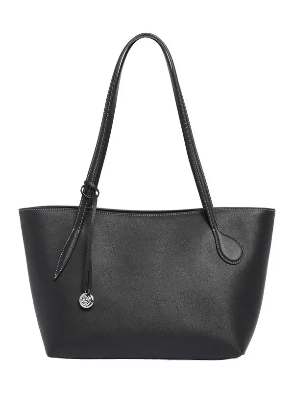 LIFFNER Sprout Midi Calfskin Tote - Black
