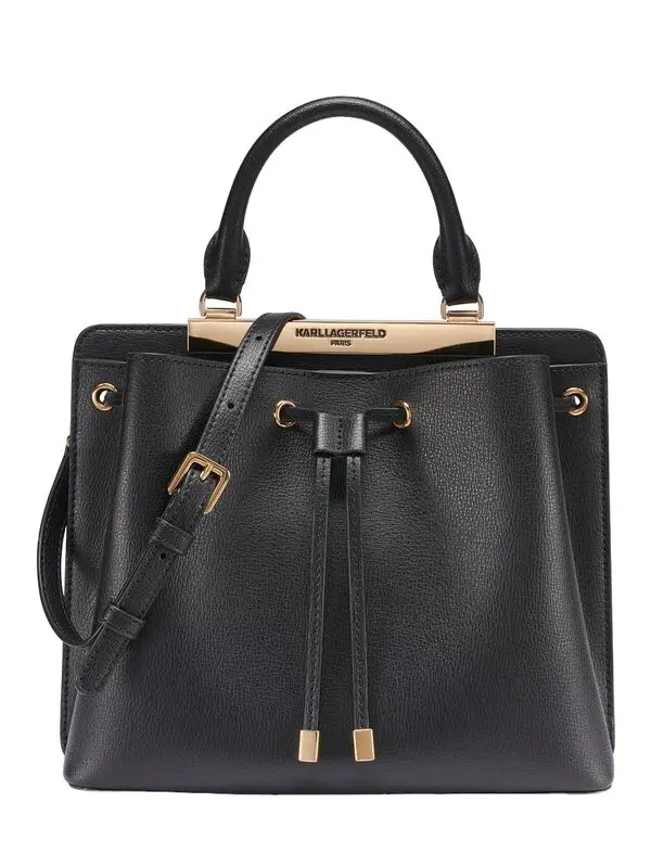 Karl Lagerfeld Paris Evelina Bucket Bag - Black/gold