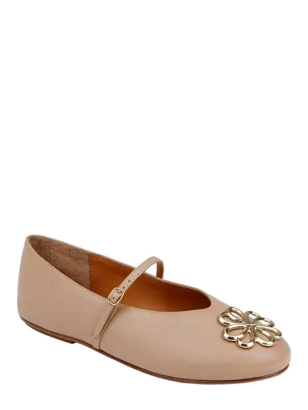 CLERAE Maril Mary Jane Flat - Tan Leather