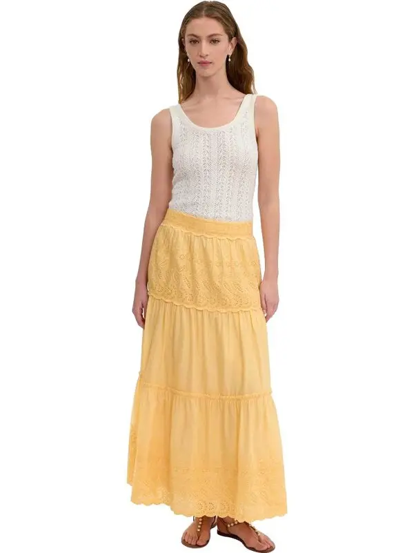 Rebecca Taylor Sabine Maxi Skirt - Daisy Yellow