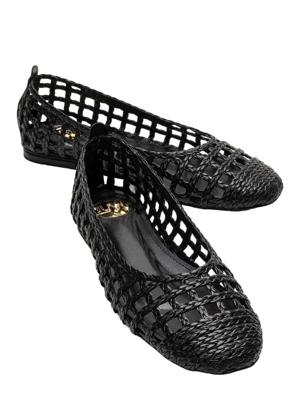 PROLOGUE SHOES Elvaris Woven Ballet Flat - Black