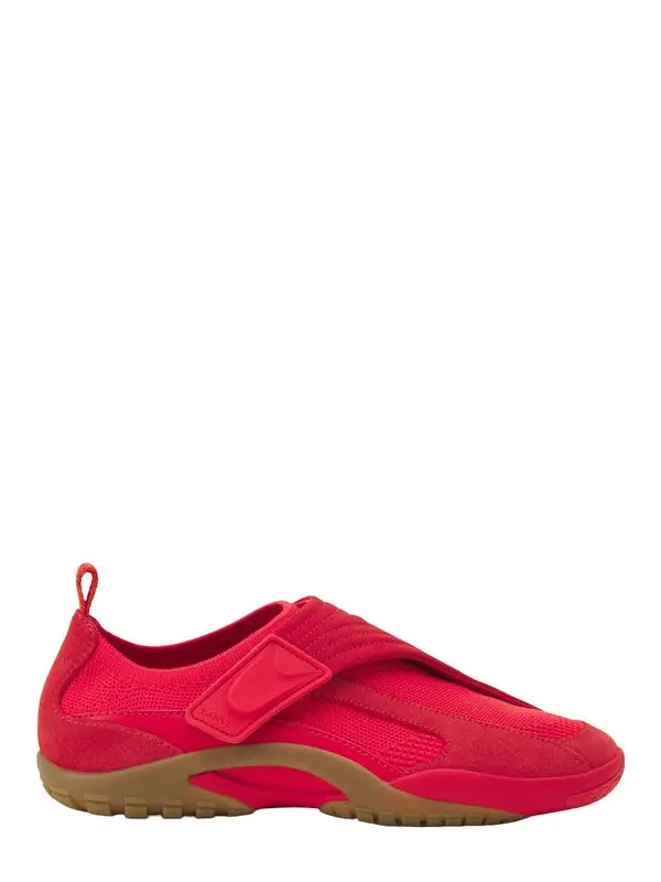 LANVIN Lnv1 Knit And Suede Sneakers - Poppy Red/honey