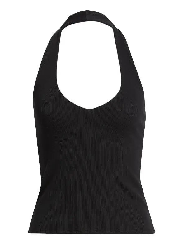 Bp. Deep V-neck Halter Top - Black