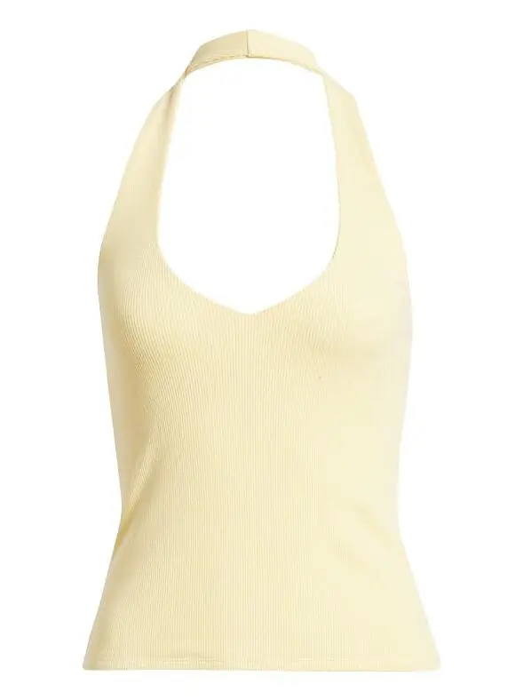 Bp. Deep V-neck Halter Top - Yellow Begonia
