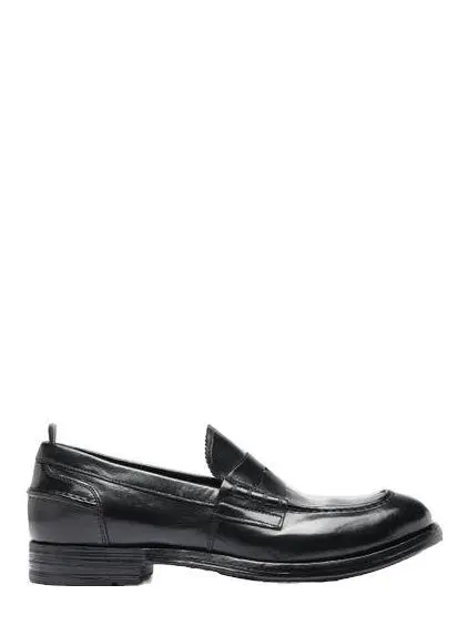 Officine Creative Balance 011 Leather Penny Loafers - Black
