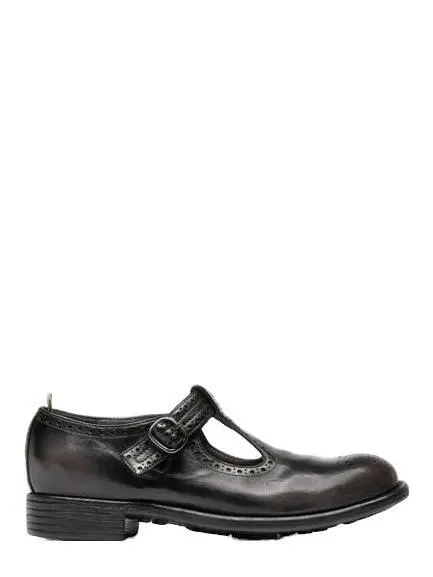 Officine Creative Calixte 071 Leather T-bar Shoes - Black