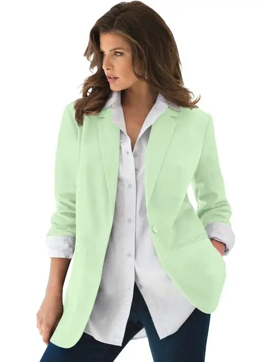 ROAMAN'S Relaxed Boyfriend Blazer - Green Mint