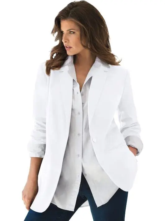 ROAMAN'S Relaxed Boyfriend Blazer - White