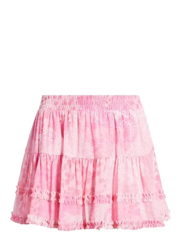 Bp. Ditsy Floral Mesh Mini Skirt - Pink Flora Paisley