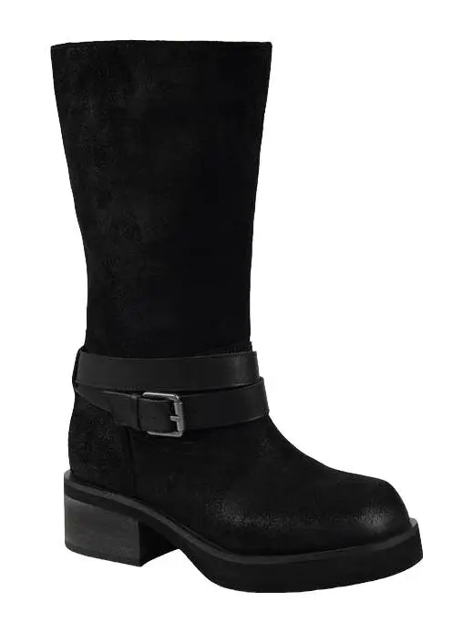 CANDIE'S Crib Block Heel Boot - Black