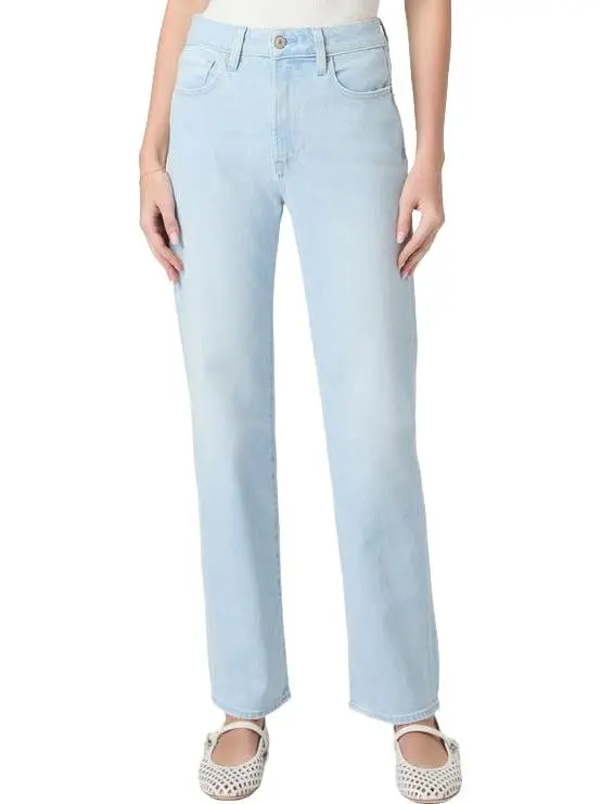 Paige Stevie High-waist Straight Leg Jeans - Fleur De Mer